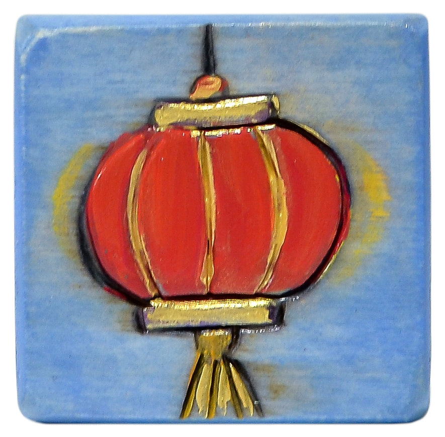 Chinese Lantern Small Perpetual Calendar Magnet | Sticks Handmade