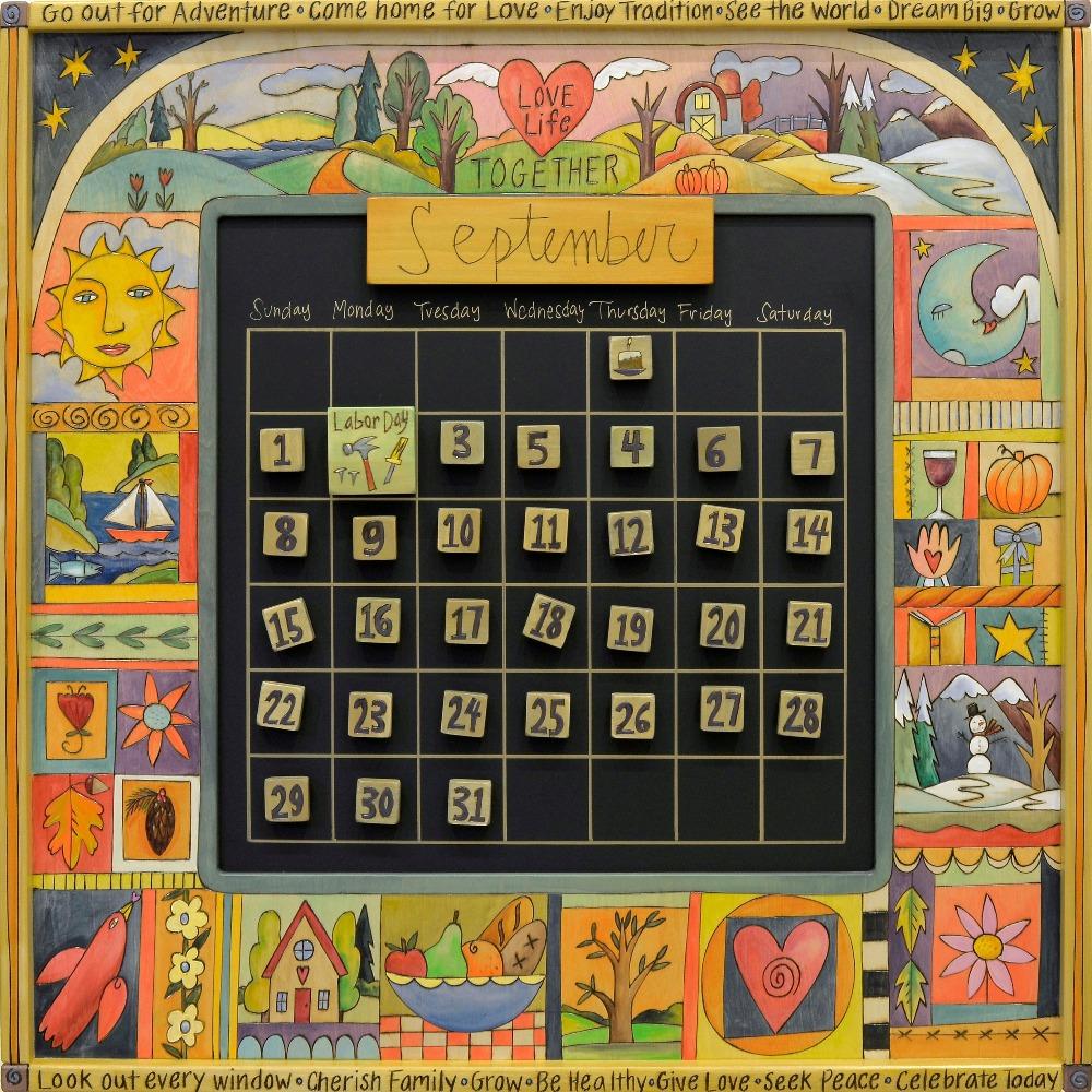 Large Perpetual Calendar D715675 | Sticks Handmade