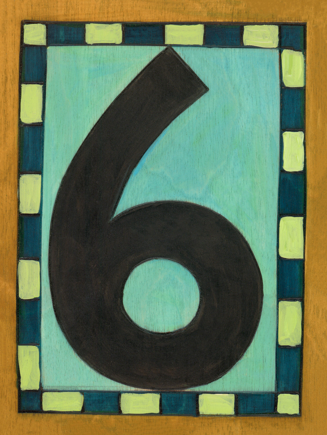 "6" House Number Plaque | Sincerely, Sticks