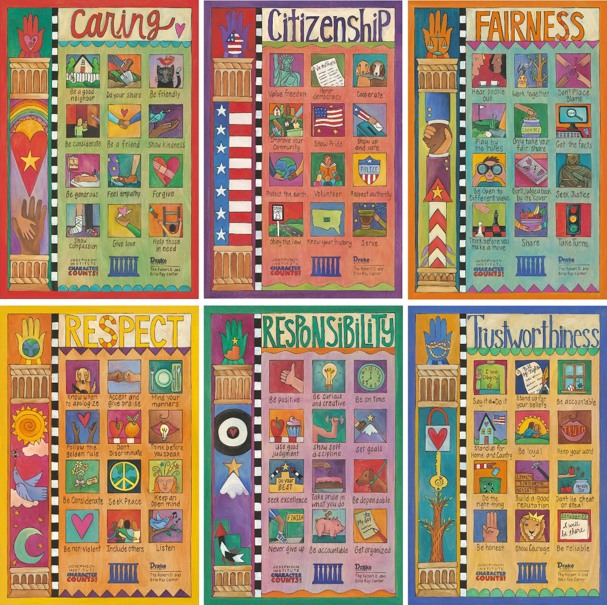 CHARACTER COUNTS! Poster Set 2018 Edition | Sticks Handmade