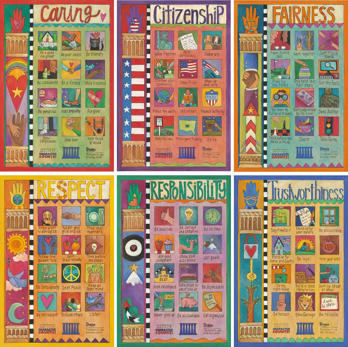 CHARACTER COUNTS! Poster Set 2018 Edition | Sticks Handmade