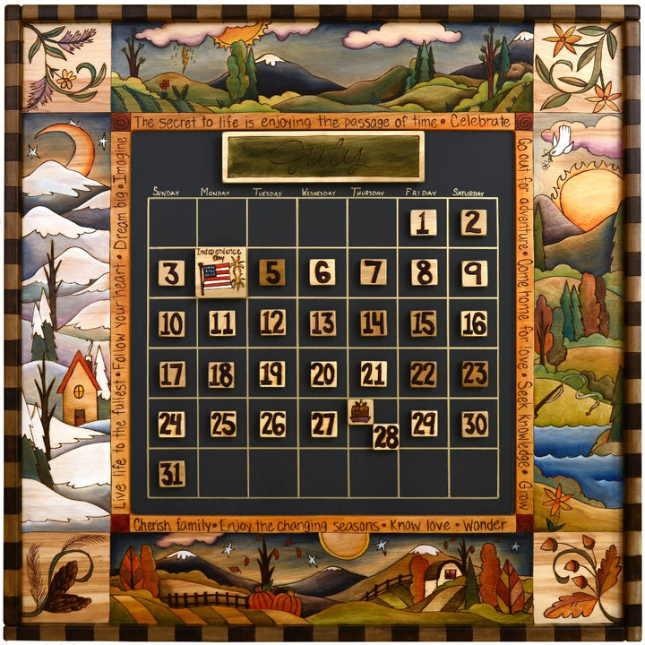 Large Perpetual Calendar D71036 | Sticks Handmade