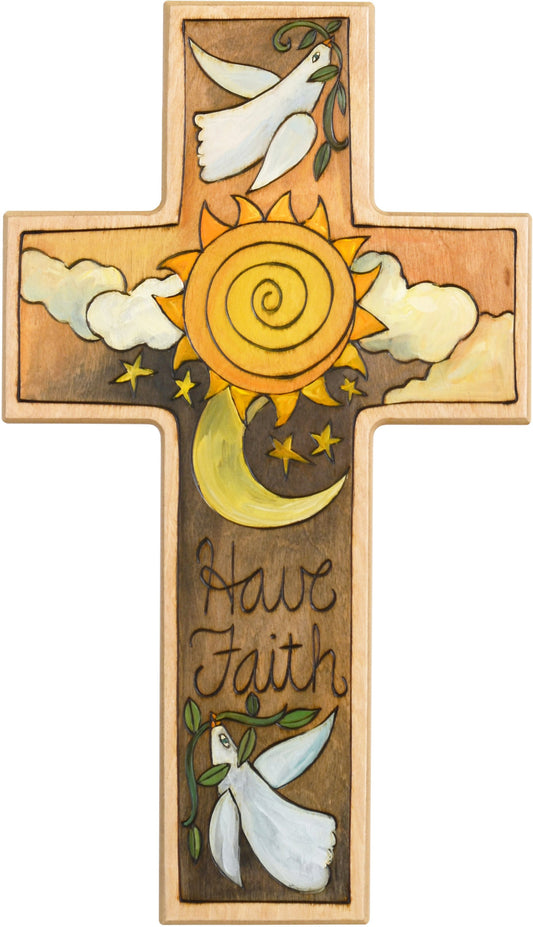 Cross Plaque D72024 | Sticks Handmade