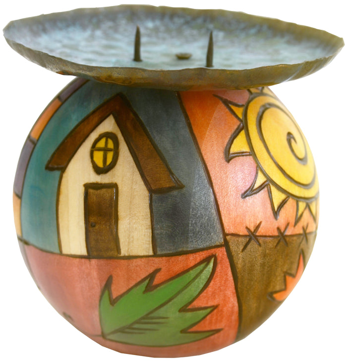 Handmade Wooden Candle Holders - Painted Candle Holders – Sticks