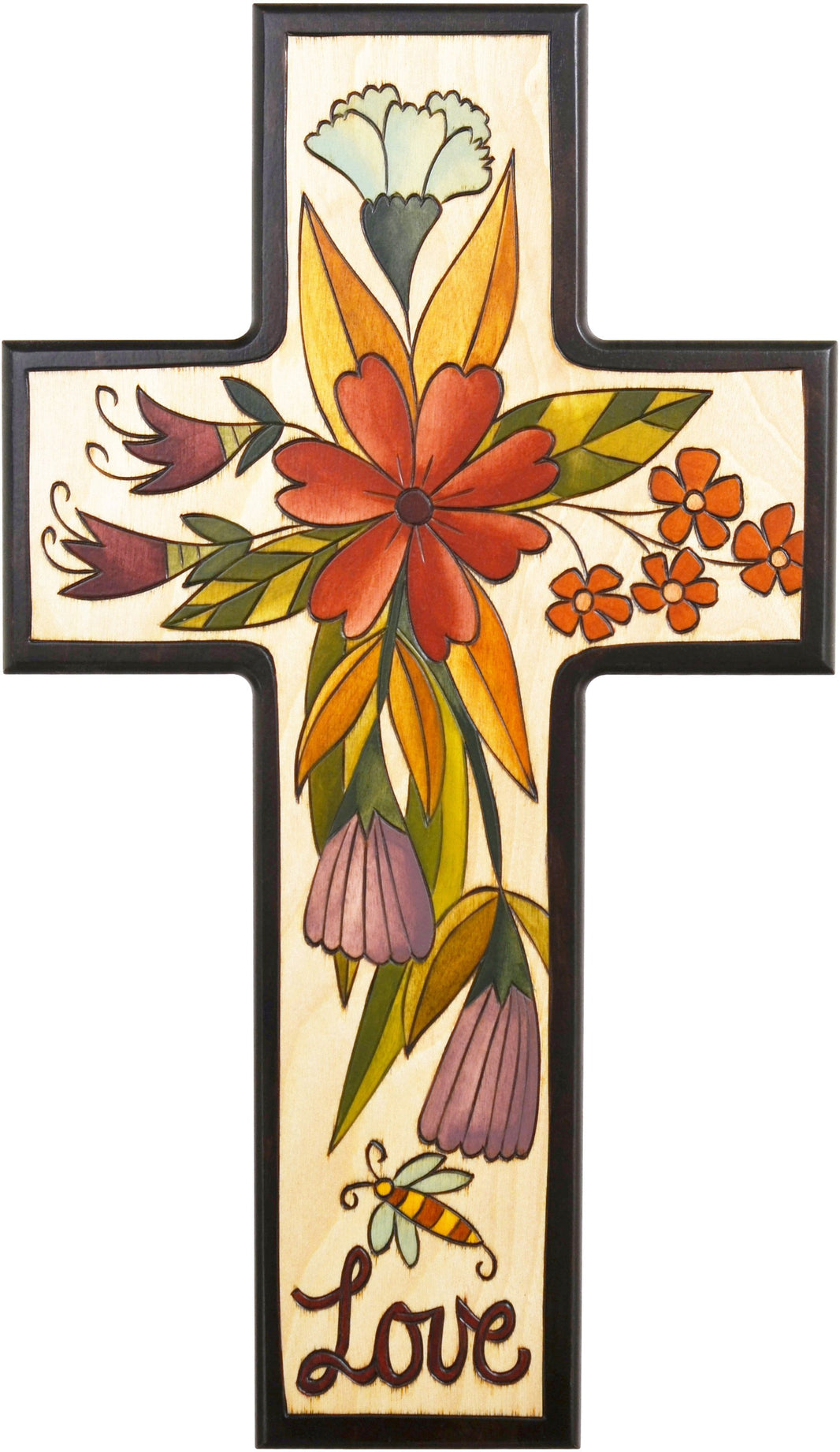 Cross Plaque D72689 | Sticks Handmade
