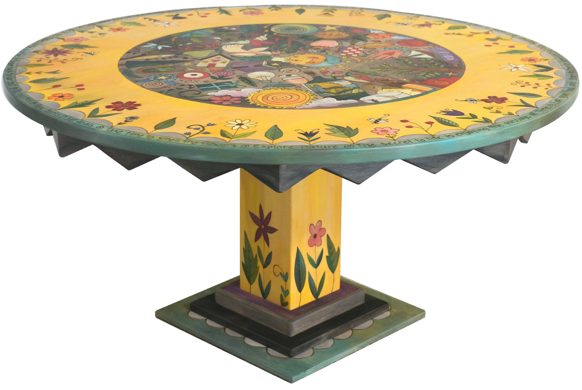 60" Round Dining Table D77602 | Sticks Handmade