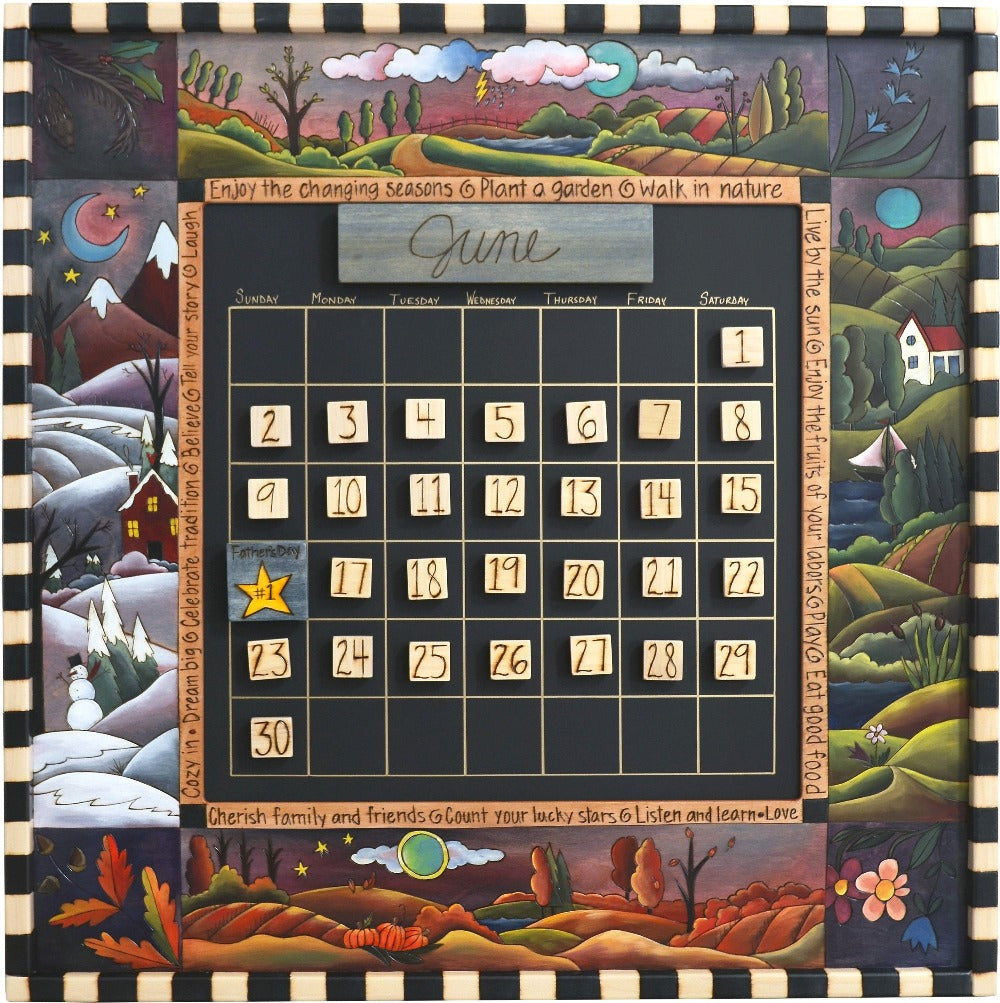 Large Perpetual Calendar D77616 | Sticks Handmade