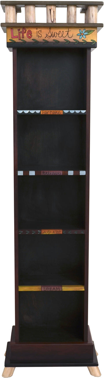 Narrow Bookcase | Floral