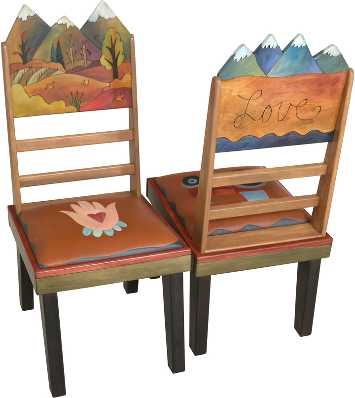 Sticks Dining Chair Set with Leather Seats | Sticks Handmade