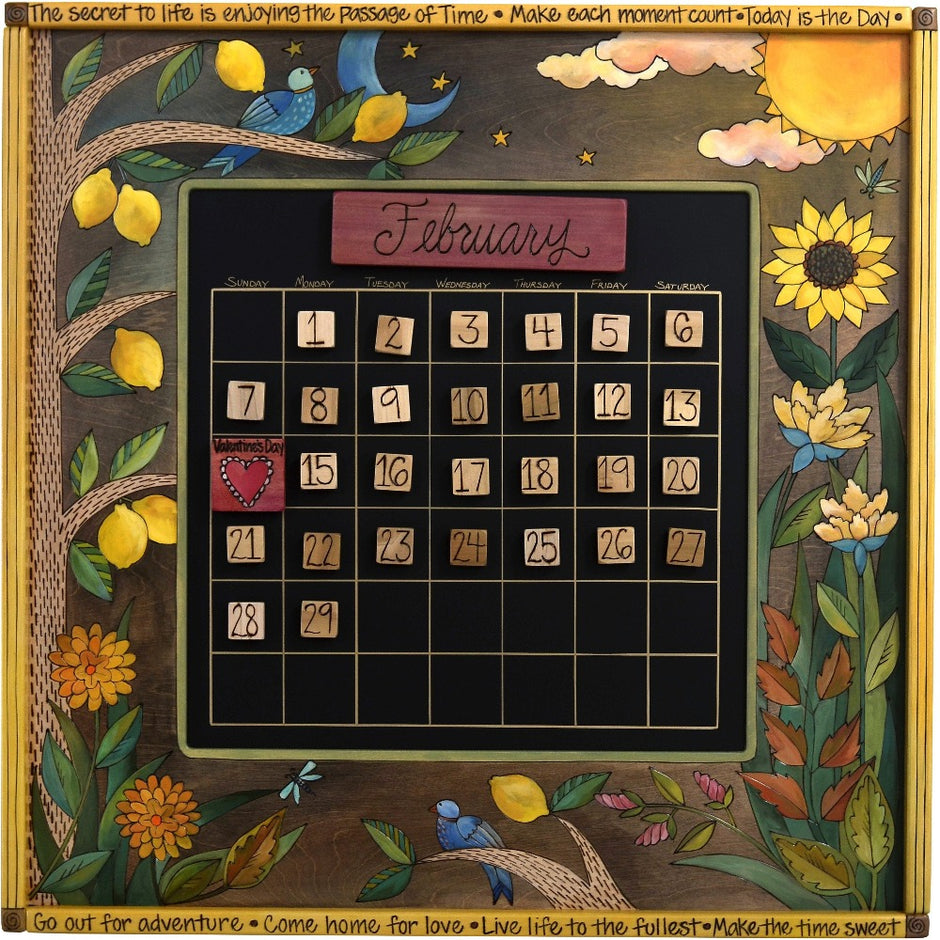 Large Perpetual Calendar D711604 | Sticks Handmade