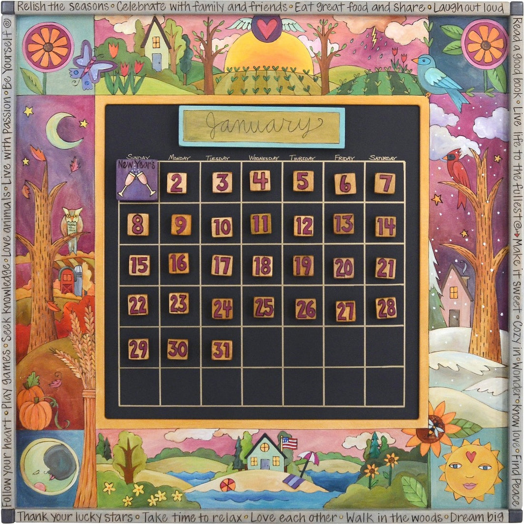 Large Perpetual Calendar D712694 | Sticks Handmade