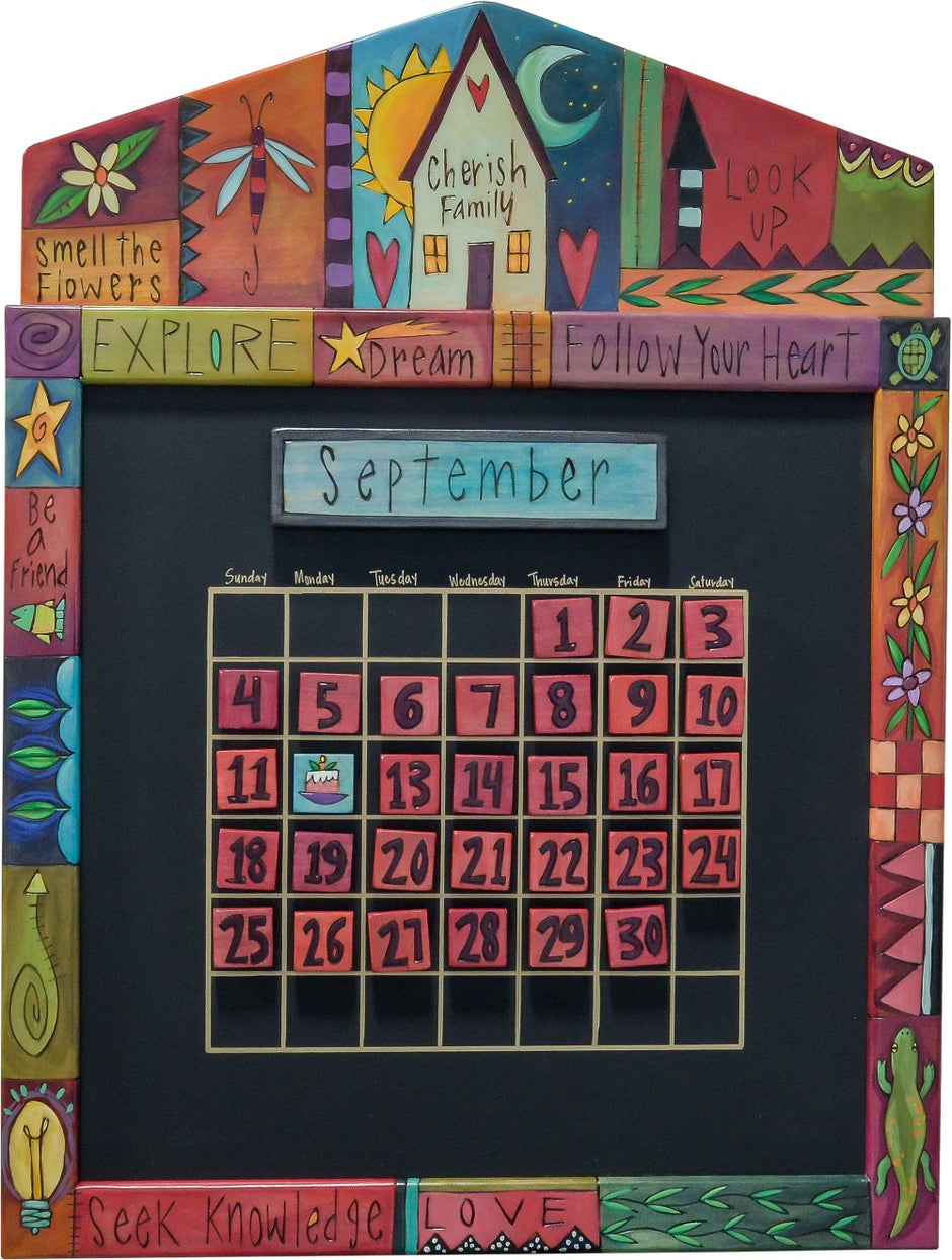 Small Perpetual Calendar D718395 | Sticks Handmade