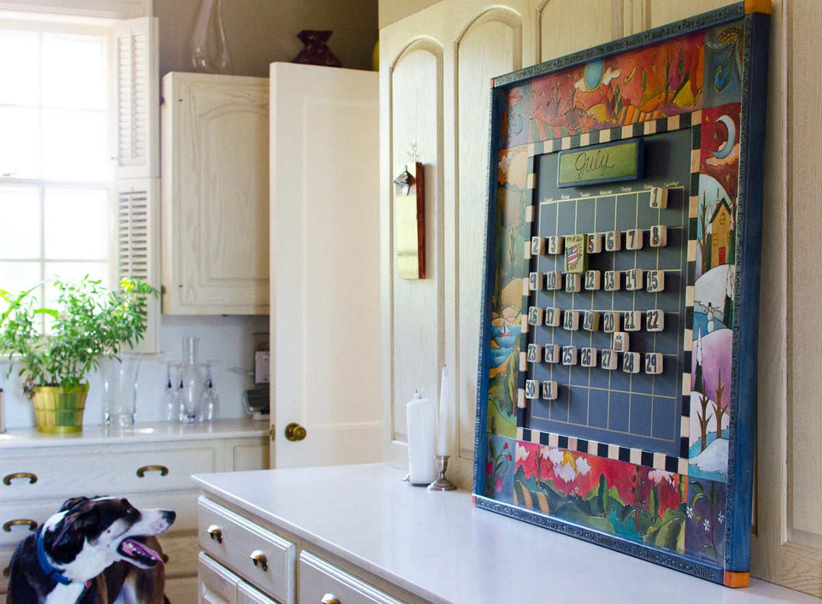 Large Perpetual Calendar D78424 | Sticks Handmade