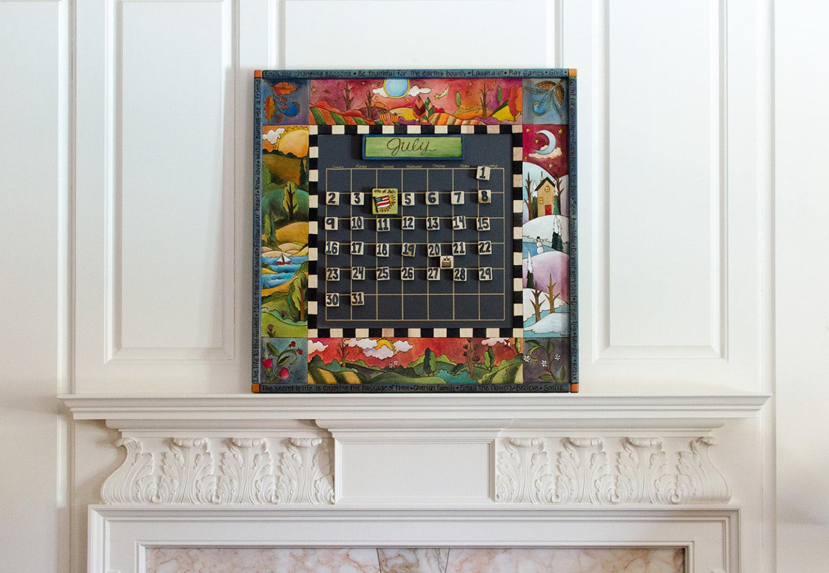 Large Perpetual Calendar D78424 | Sticks Handmade
