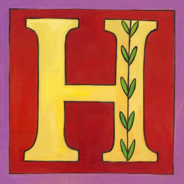 "H" Alphabet Letter Plaque | Sincerely, Sticks