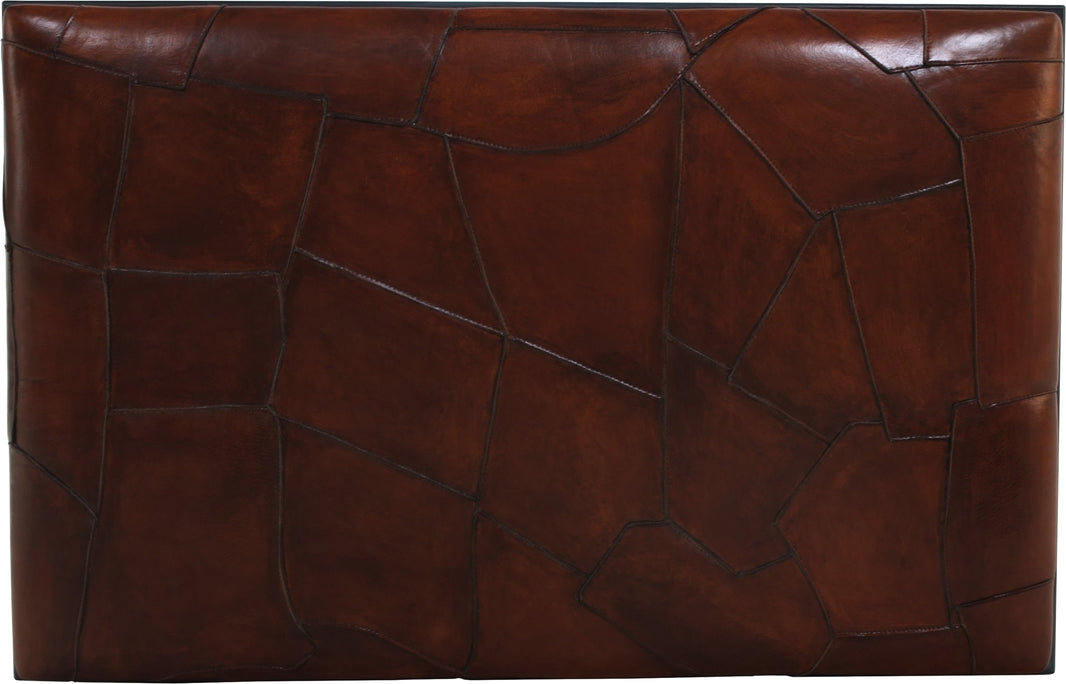 Chest with Leather Top S317798 | Sticks Handmade