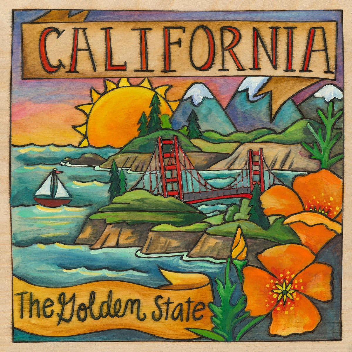 California "The Golden State" Plaque | Sincerely, Sticks