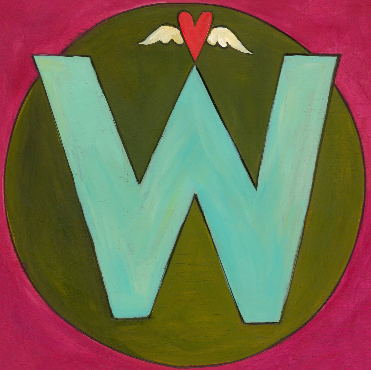 "W" Alphabet Letter Plaque | Sincerely, Sticks
